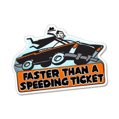 Faster Than A Speeding Ticket Funny car bumper sticker decal 5" x 4" | eBay