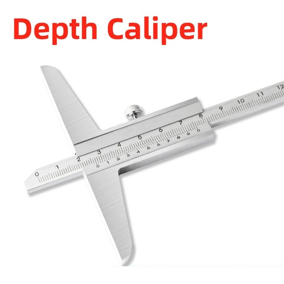 2X(Depth Vernier Caliper Metal Calipers Woodworking Tools Caliber3325 ...