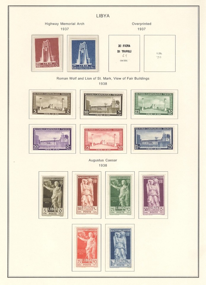 ITALIAN COLONY, Libya, Advanced Stamp Collection hinged/mounted on ...