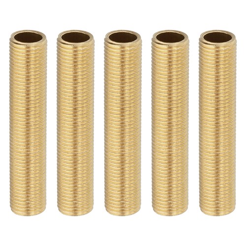 M10 Fine Thread Brass Lamp Pipe Nipple, 5 Pcs 50mm/ 2" Hollow Tube ...