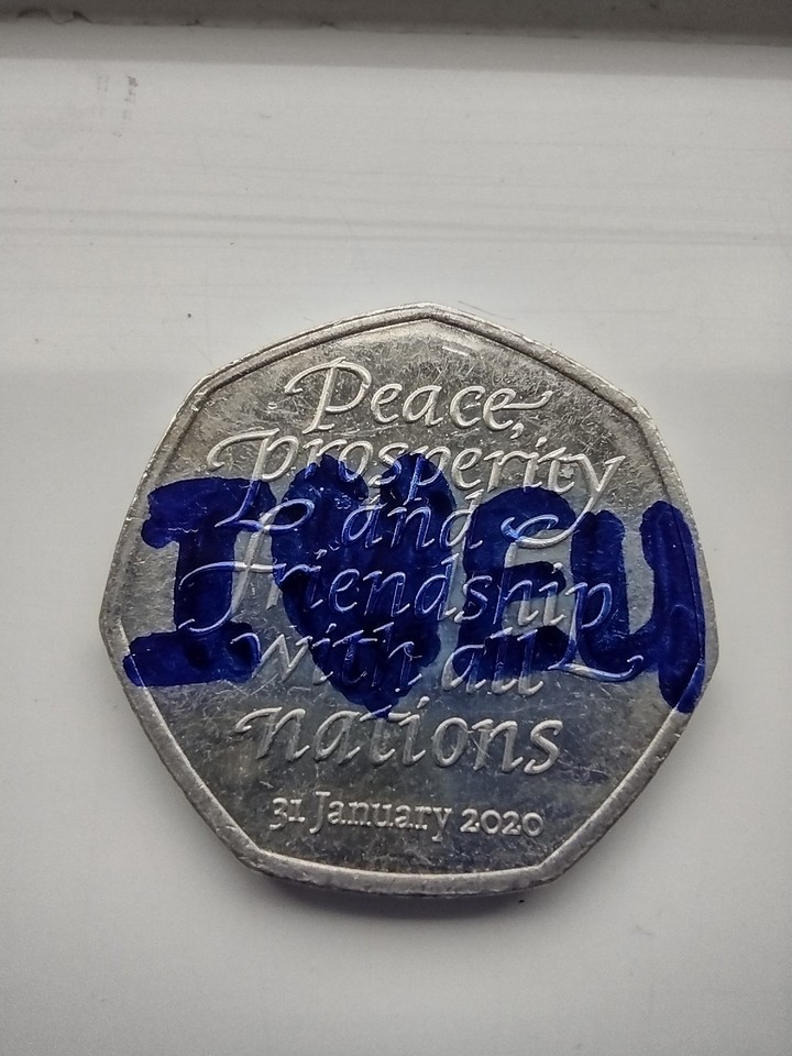 Extremely Rare Protest BREXIT 50p Coin 2020 & a rare Brexit 50p Coin ...