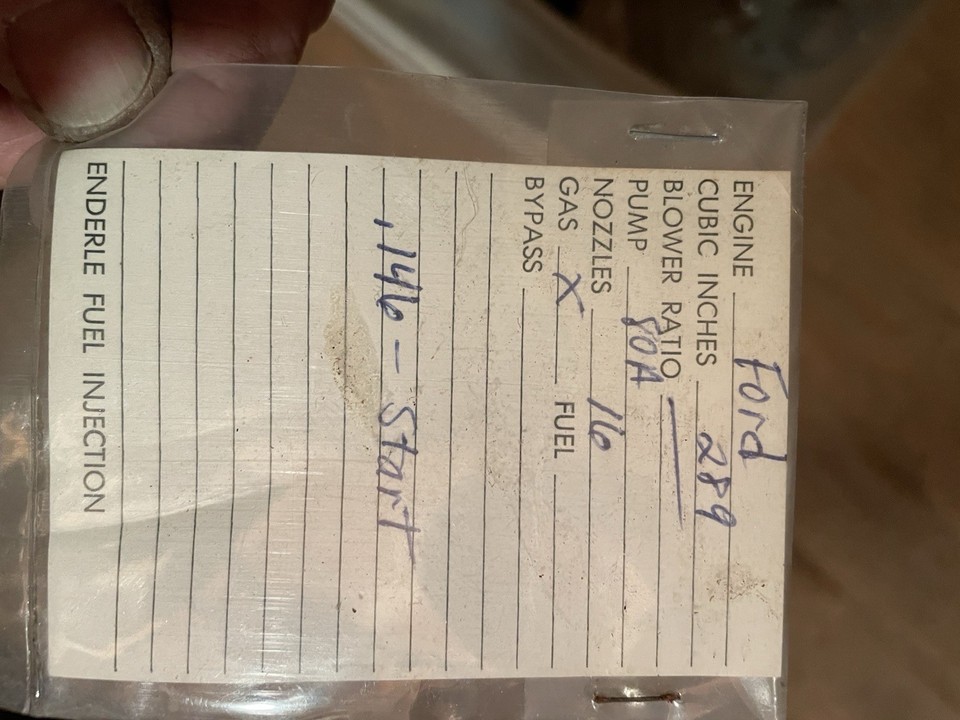 Ford 289 302 Enderle Mechanical Fuel Injection RARE! | eBay