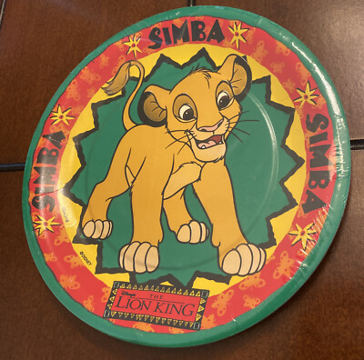 NEW Vintage LION KING VINTAGE 1994 SMALL SIMBA PAPER PLATES (8 ...