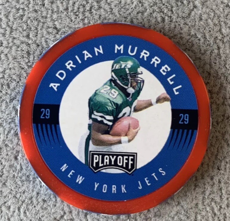 1997 NFL Playoff Adrian Murrell Chip Shot Red No.29 New York Jets | eBay