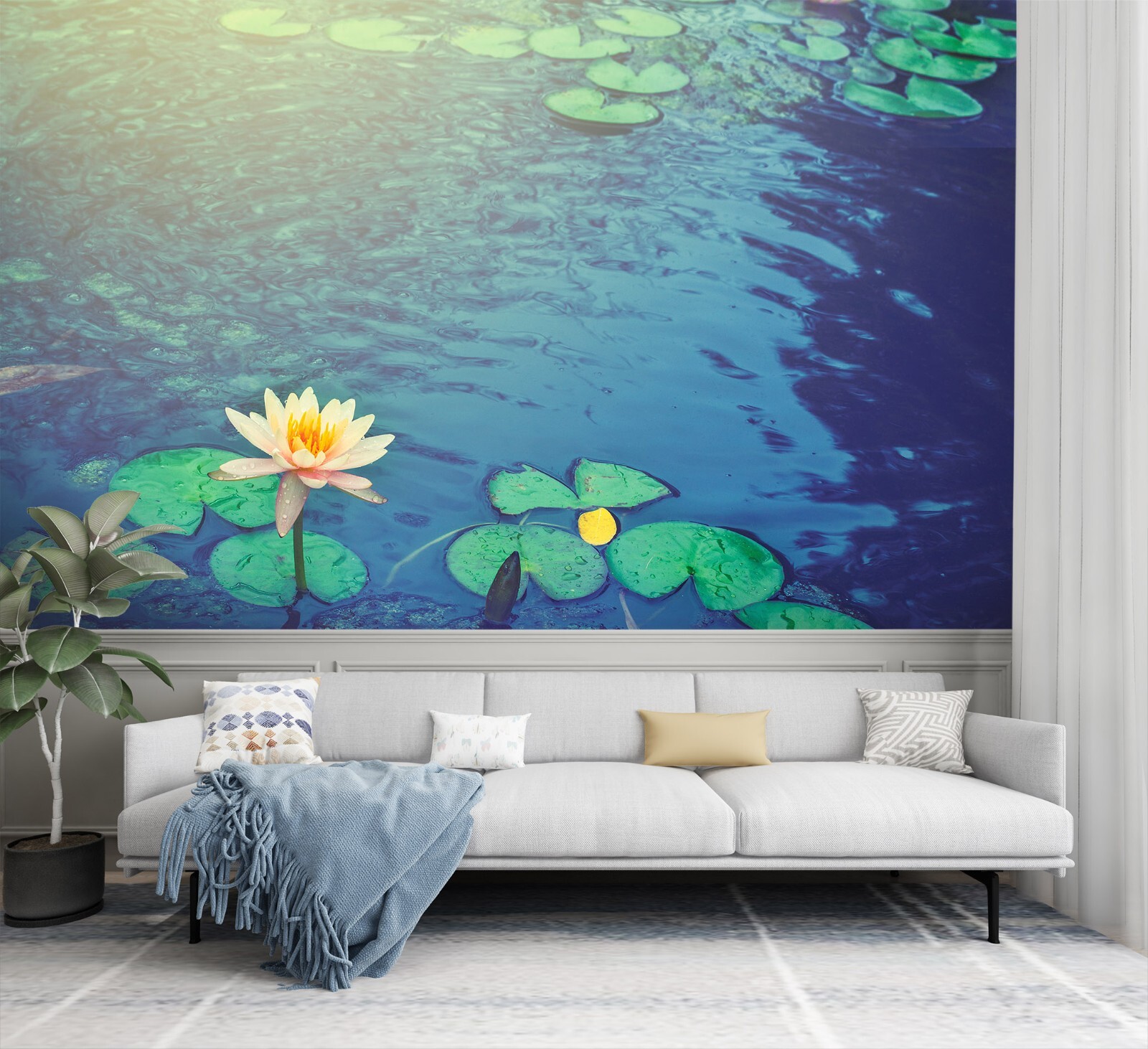 3D Lotus Teich ZHUC1954 Tapete Wandbild Fototapete Abnehmbarer Ann | eBay