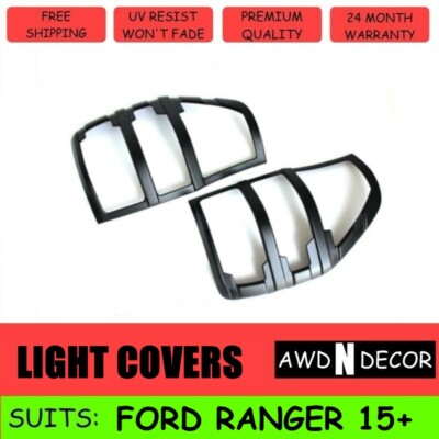 Rear Light Covers Trim Surrounds to suit Ford Ranger PX2 PX3 2015-2021 ...