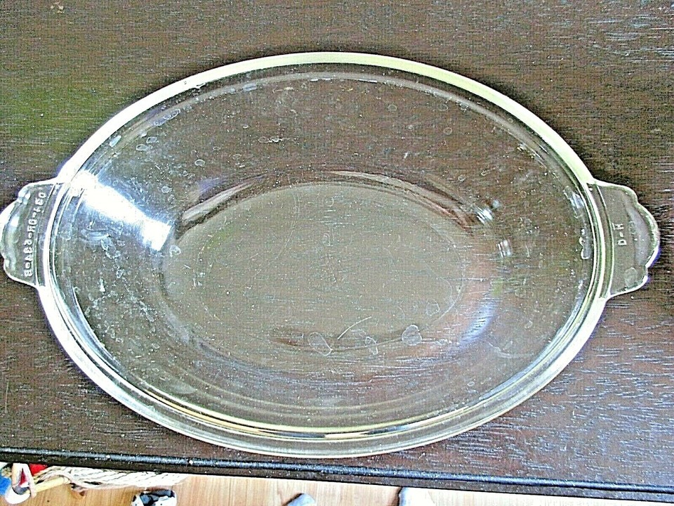Pyrex Oval Casserole Dish in Metal Stand w/ Handles & Lid 034-634.B | eBay