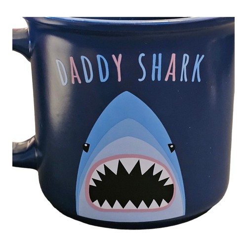 Rosemary Lane Home Daddy Shark Large Blue Coffee Tea Mug NO Chips or ...