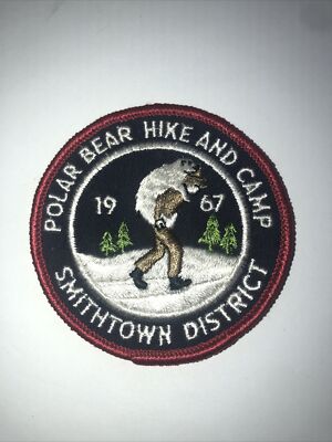 VINTAGE BSA Patch Polar Bear Hike And Camp 1967 Smithtown District. S ...