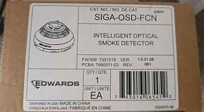 BRAND NEW EDWARDS EST SIGA-OSD-FCN INTELLIGENT OPTICAL SMOKE DETECTOR ...