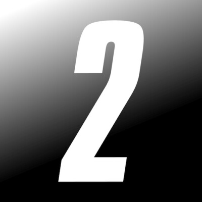 6 inch tall White Race Number 2 racing numbers decals off road dirt ...