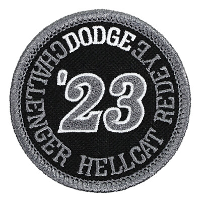 2023 Dodge Challenger Hellcat Redeye Embroidered Patch Black/D.Gray ...