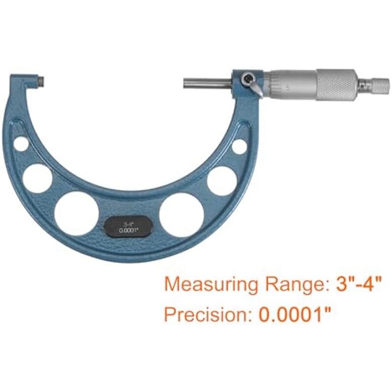 Machinist Micrometer 3-4 Inch, 0.0001 Inch Graduation Micrometer Set ...