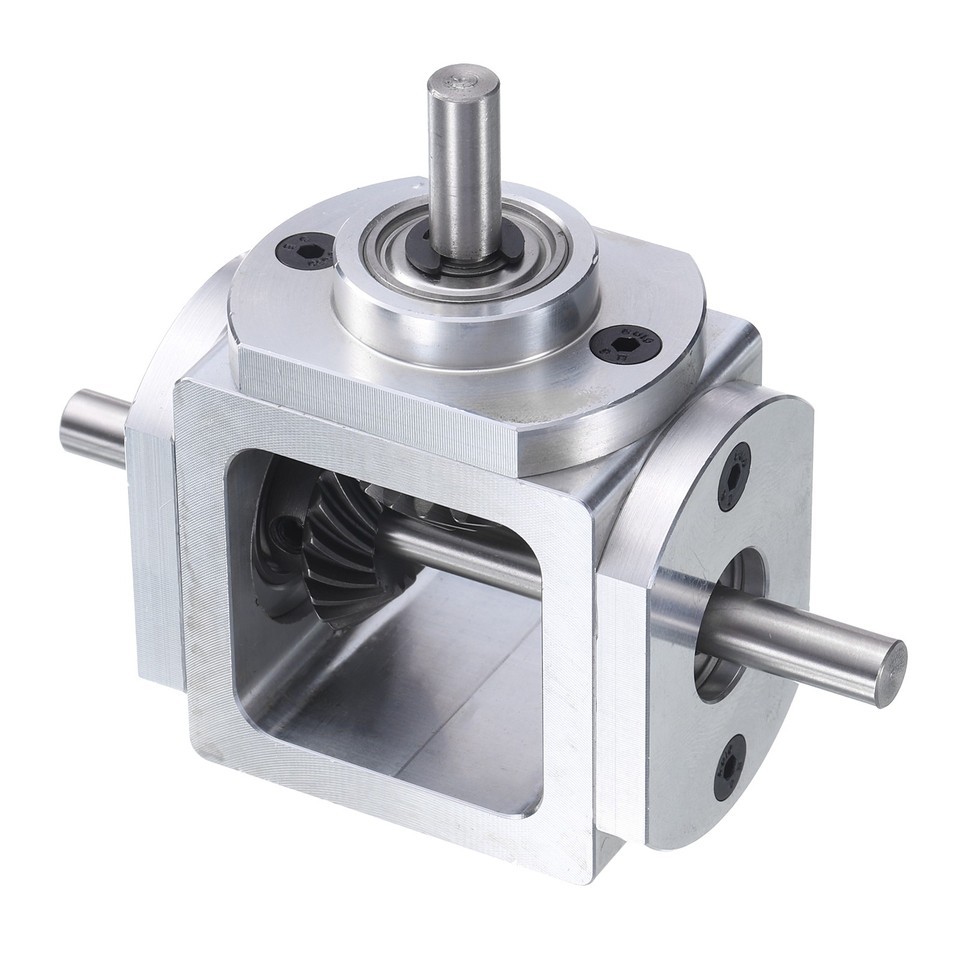 90 Degree Right Angle Bevel Gearbox Forward Double Output Shaft 3.3ft ...