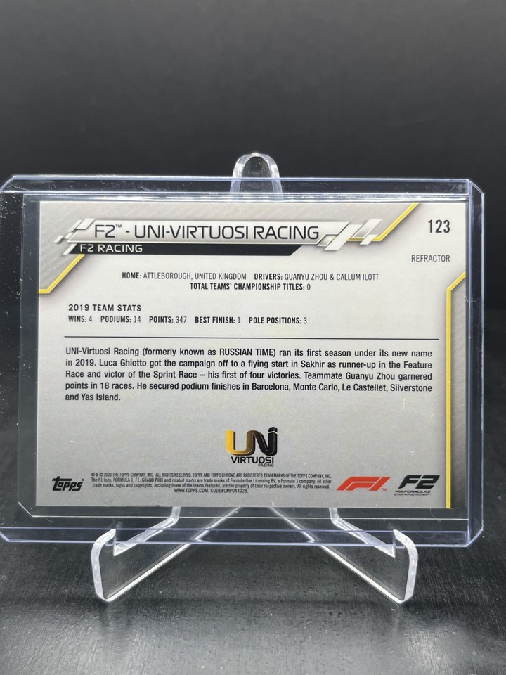 2020 Topps Chrome Formula 1 F1 Uni-Virtuosi Racing Team Logo Refractor ...