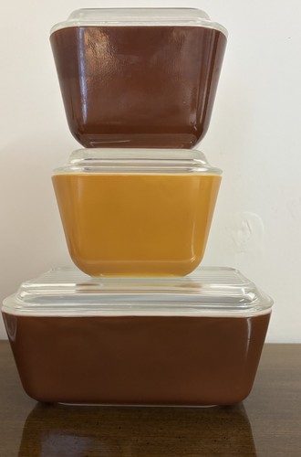Set Of 3, Vintage Pyrex, Refrigerator Storage Containers! | eBay