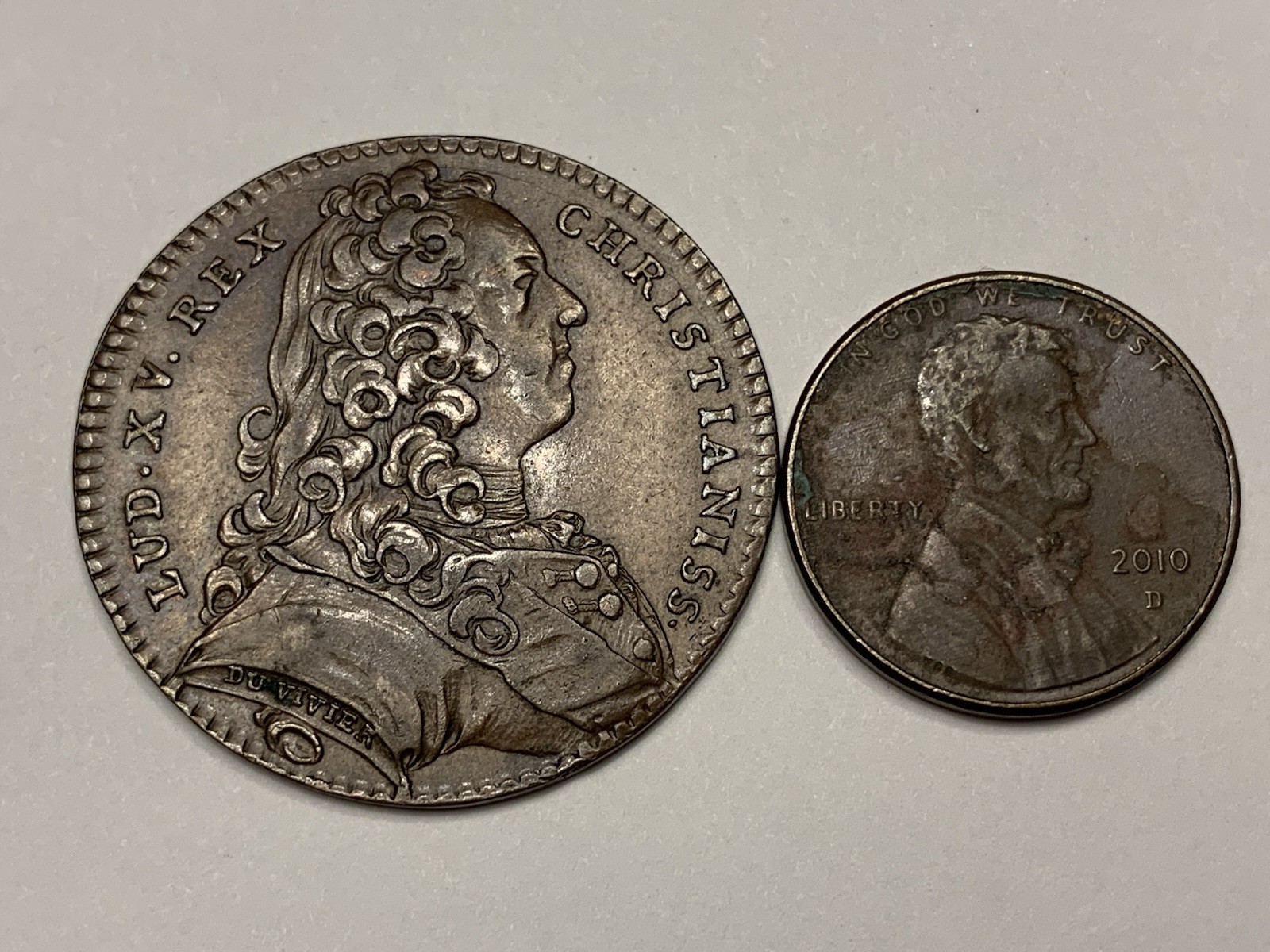 1700s France 1736 Jeton Coin – Louis XV Vestal Virgin Token Roman Altar ...