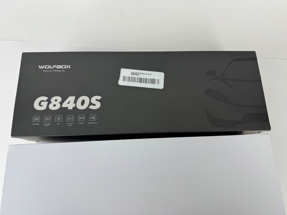 WOLFBOX G840S 12" 4K Mirror Dash Cam Backup Camera, 5.8GHz WiFi Smart ...