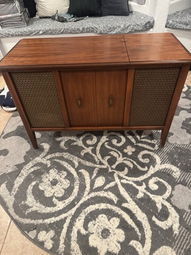 Vintage Zenith Record Player AM FM Radio Console Cabinet | eBay