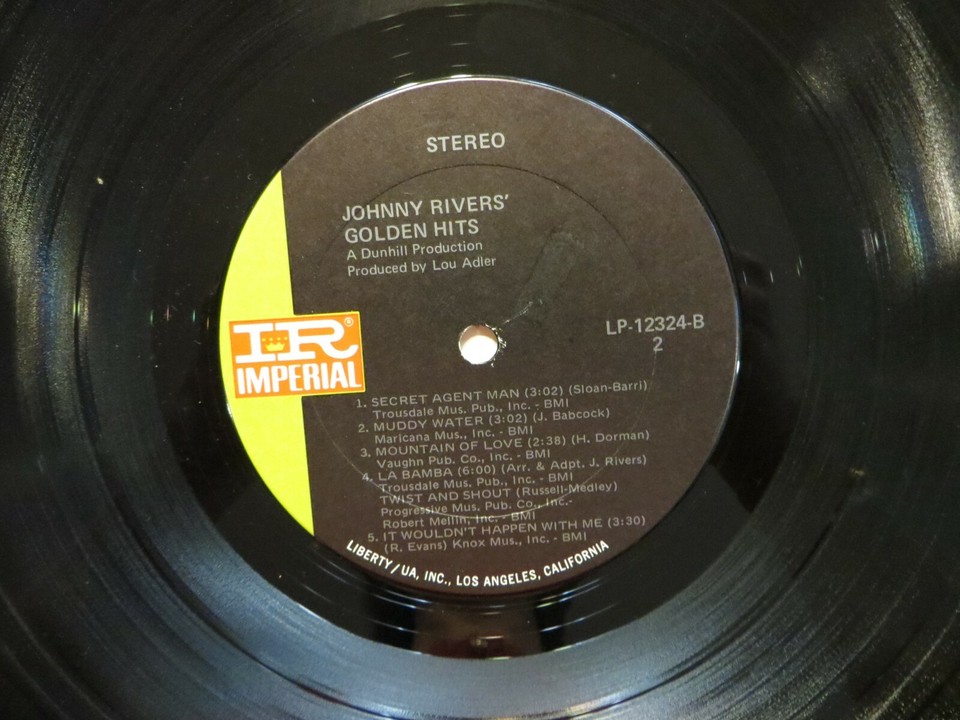 Johnny Rivers – Johnny Rivers' Golden Hits - 1966 - Imperial LP-12324 ...