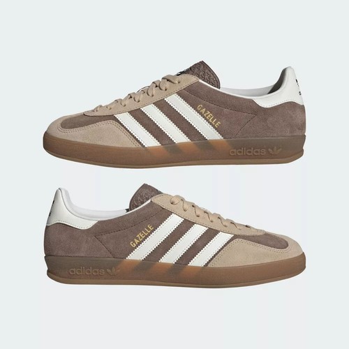 [IF9646] Adidas Men's GAZELLE INDOOR Earth Strata/Cloud White *NEW* | eBay