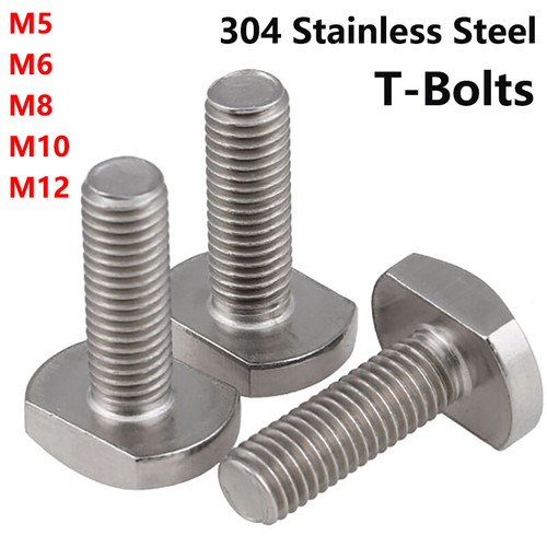 Hammer Head T Bolts Square Head Screws M5 M6 M8 M10 M12 304 Stainless Steel - A2 | eBay