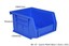 Rhino Tuff Plastic Parts Bins - Blue Red or Yellow Garage Shelving ...