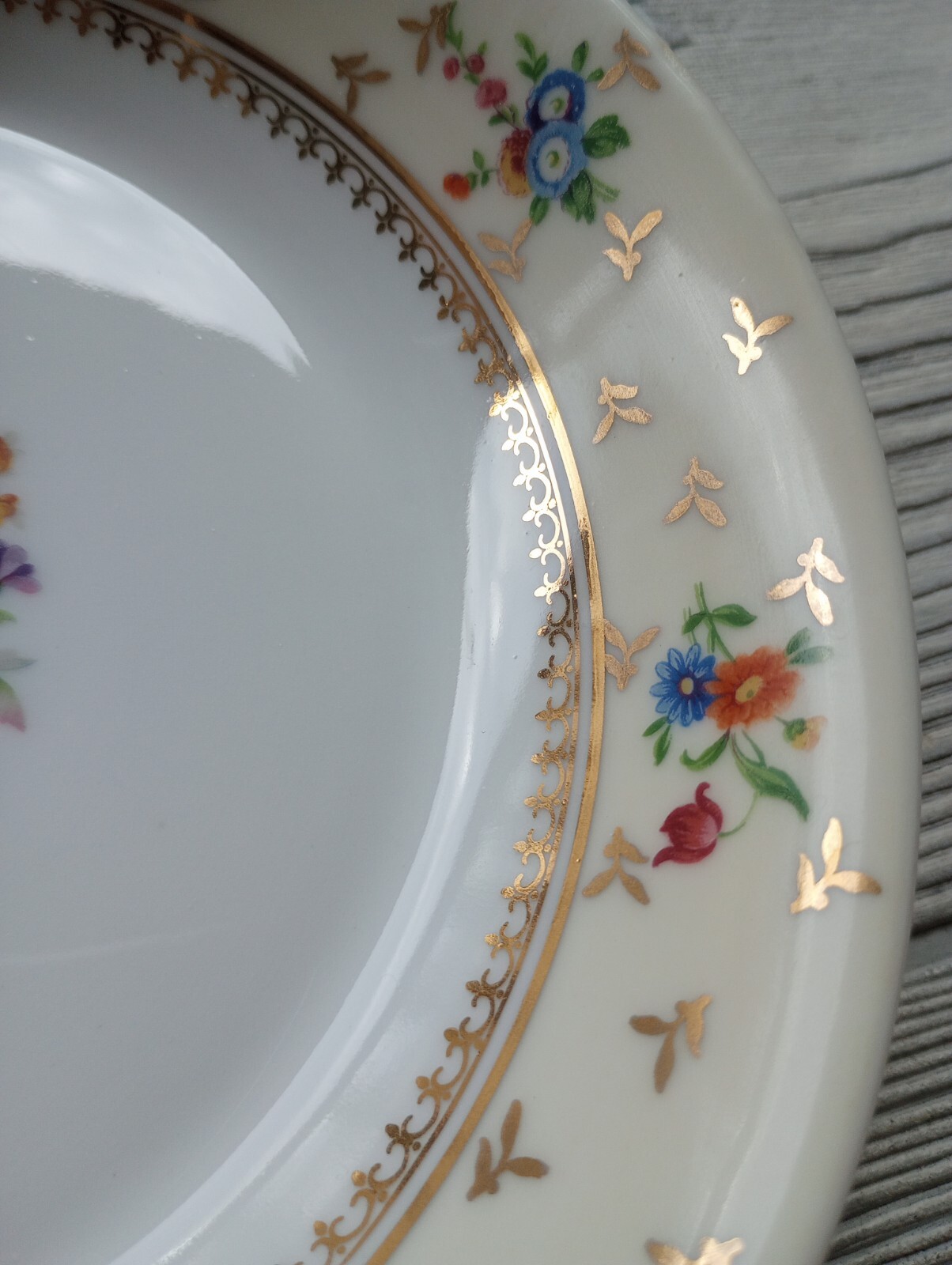 Set of 2 RAYNAUD LIMOGES France GOLD FLORAL Soup/Salad Bowls 7.5” #3 | eBay