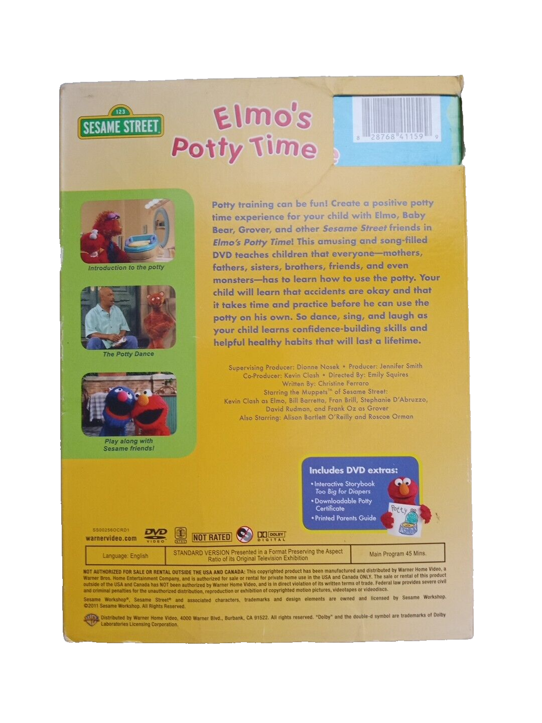 Elmo's Potty Time (DVD, 2006) Sesame Street Potty Training Video for ...