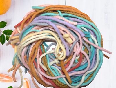 100 g Grab bag Felted 100%wool rope Yarn Multicolored | eBay