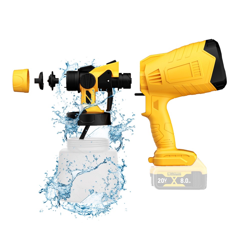 Cordless Pressure Sprayer Gun Airless Paint Sprayer For Dewalt 20V ...