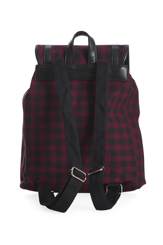 Tartan Check Studded Yamy Bag School College Uni Work Backpack Gothic ...