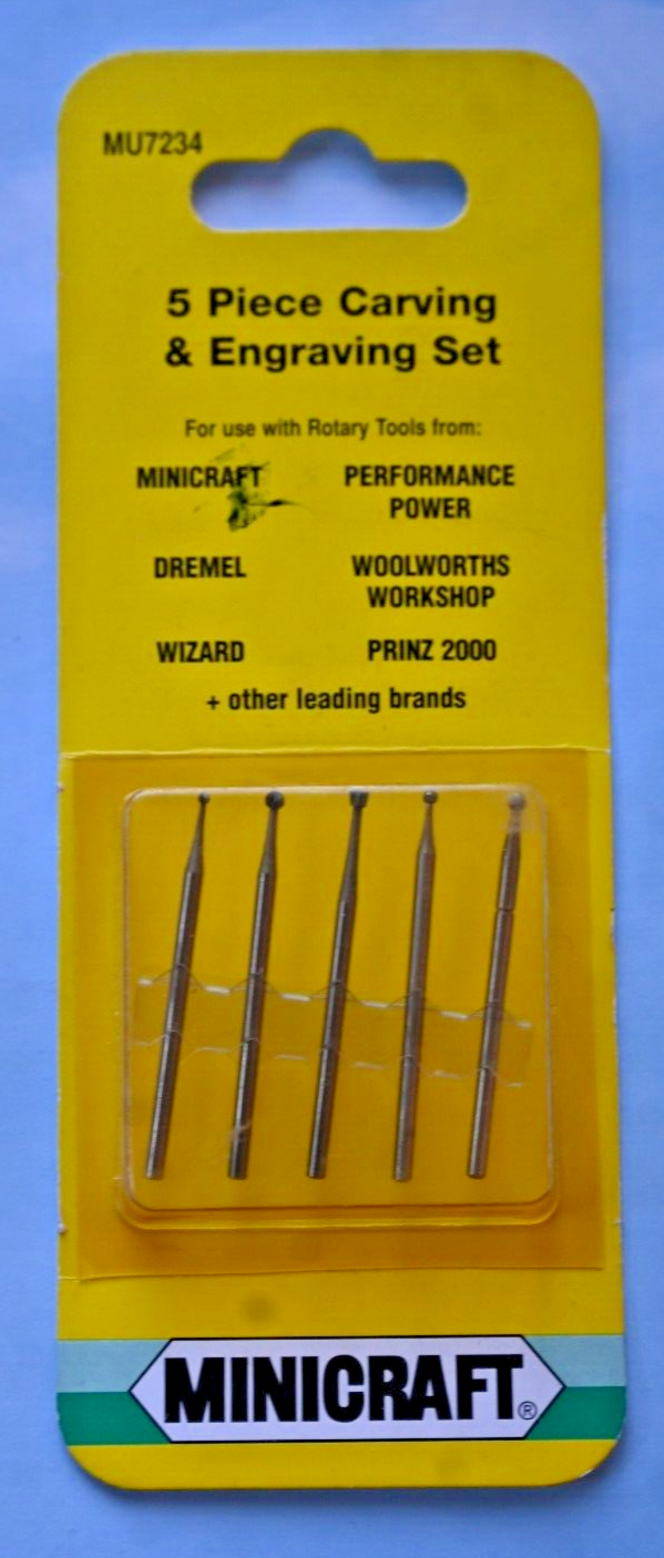5 pcs Carving & Engraving Set for Rotary Tools Dremel /MiniCraft/Wizard ...