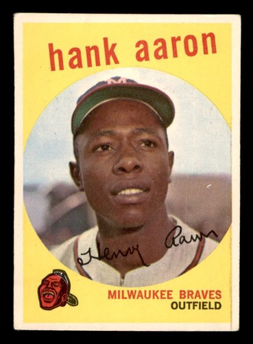 1959 Topps Baseball #380 Hank Aaron VG/EX *f1 | eBay
