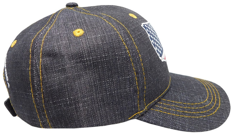 Dark Denim Blue USA America Flag in Country Baseball Cap Hat | eBay