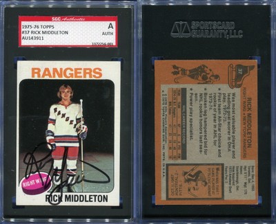 1975-76 TOPPS #37 RICK MIDDLETON AU143911 SGC AUTHENTIC AUTOGRAPH | eBay