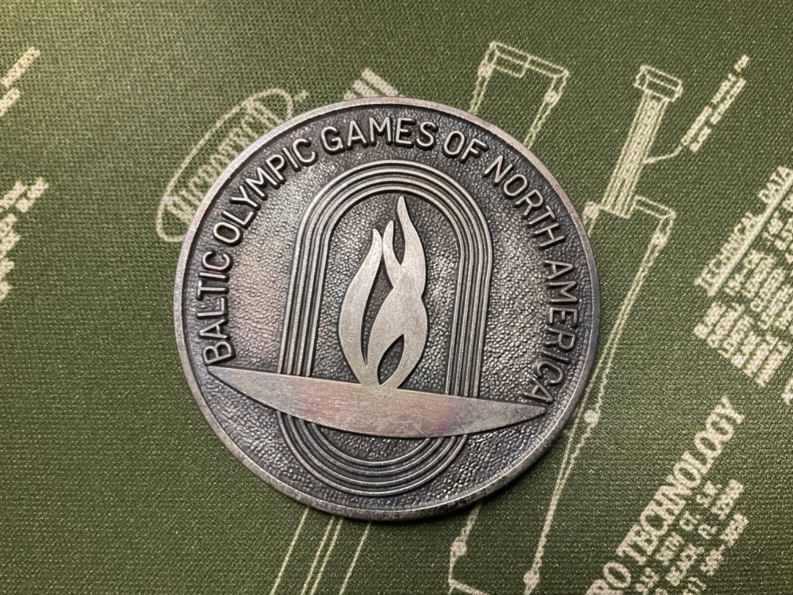 Vintage 1964 Baltic Olympic Games of North America medal coin 4x 100 ...