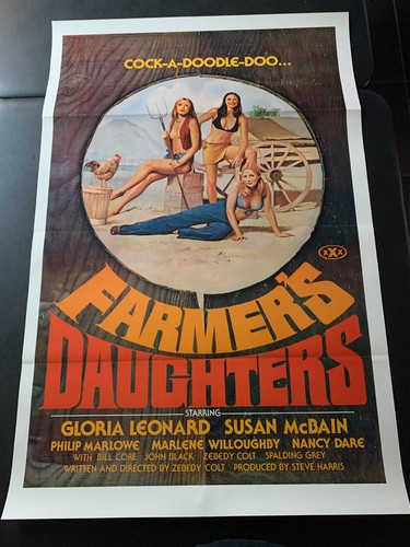 LOT OF 8 X-RATED ONE SHEET POSTERS 1970s/80s 27"x41" ROLLED TRI-FOLDED ...