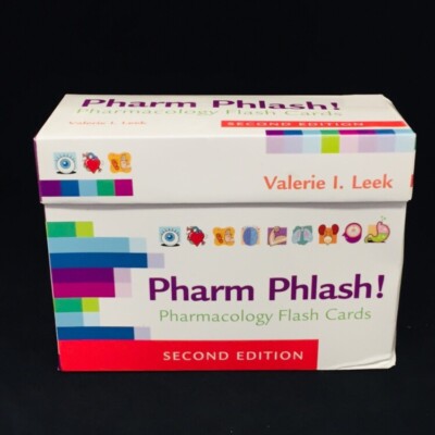 Pharm Phlash Pharmacology Flash Cards with Dividers Second Edition VGUC ...