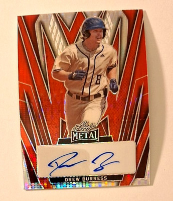 2024 Leaf Metal Red #BA-DB1 Drew Burress XRc Auto #3/3 | eBay