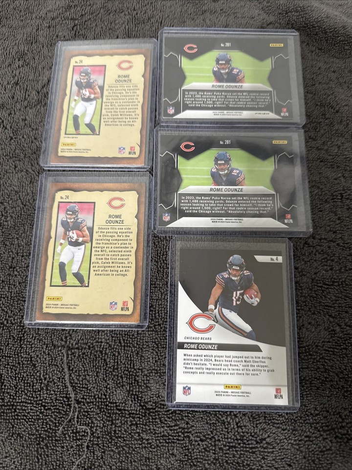 2024 Panini Mosaic Rome Odunze Rookie Mosaic Insert/Base/Green Mosaic ...