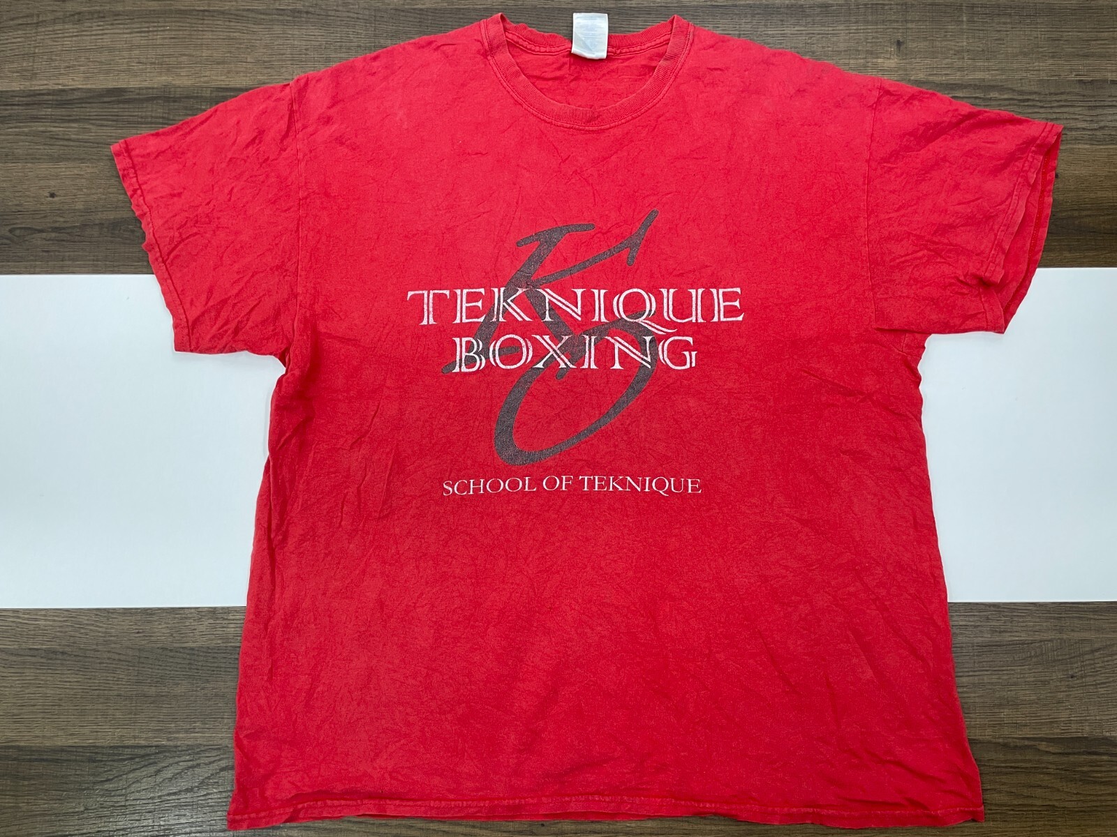 Teknique Boxing Red Size XL Gildan Shirt Tee Fighting MMA Short Sleeves ...