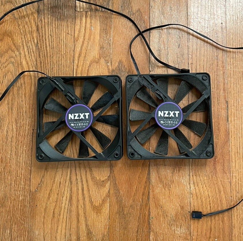 NZXT Case Fan Lot of 2 Rifle Bearing (2) RF-AF12C-RB 3-Pin 120mm | eBay