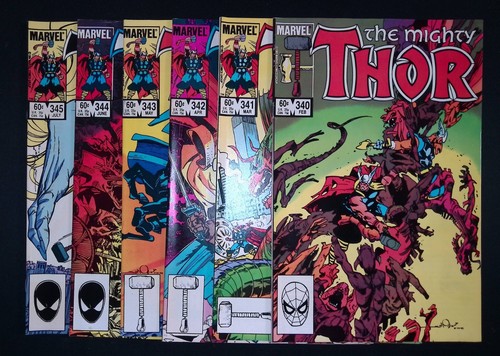 Thor #340-345 Comic Lot of 6 Walt Simonson 1984 Marvel Comics VF | eBay