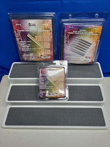 TANDY LEATHER TOOLS LOT 1/2 Inch Numbers Set 8136 Alphabet 8143 Setter ...