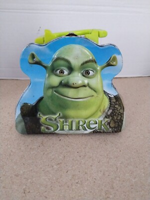 Shrek Shaped Metal Mini Lunch Box With Green Handle & Lock | eBay
