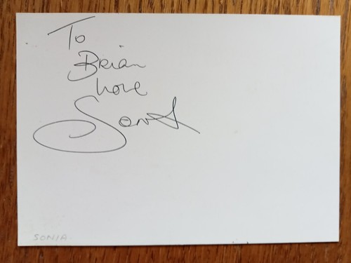 Sonia - Liverpool Eurovision Personally Signed Card AFTAL #216 | eBay UK