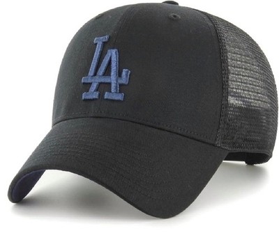 LOS ANGELES DODGERS HAT LA MESH TRUCKER MLB BASEBALL TEAM BLACK LOGO ...