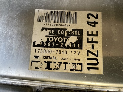 1993 94 1995 LEXUS SC400 ENGINE COMPUTER ECU MODULE 89661-24411 CA ...