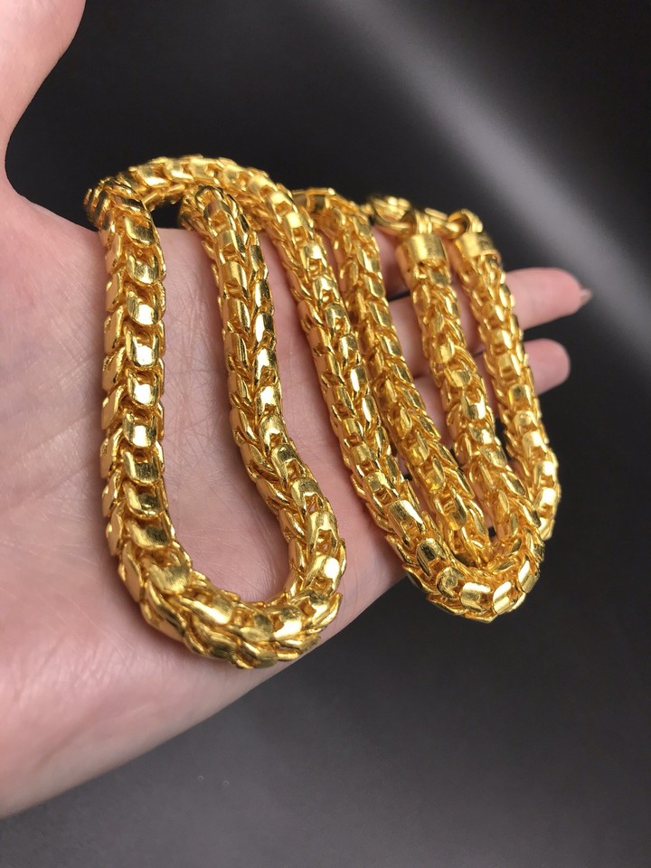 9999 Solid 24k Gold Dragon Scale Chain Necklace 300 Gram CUSTOM | eBay